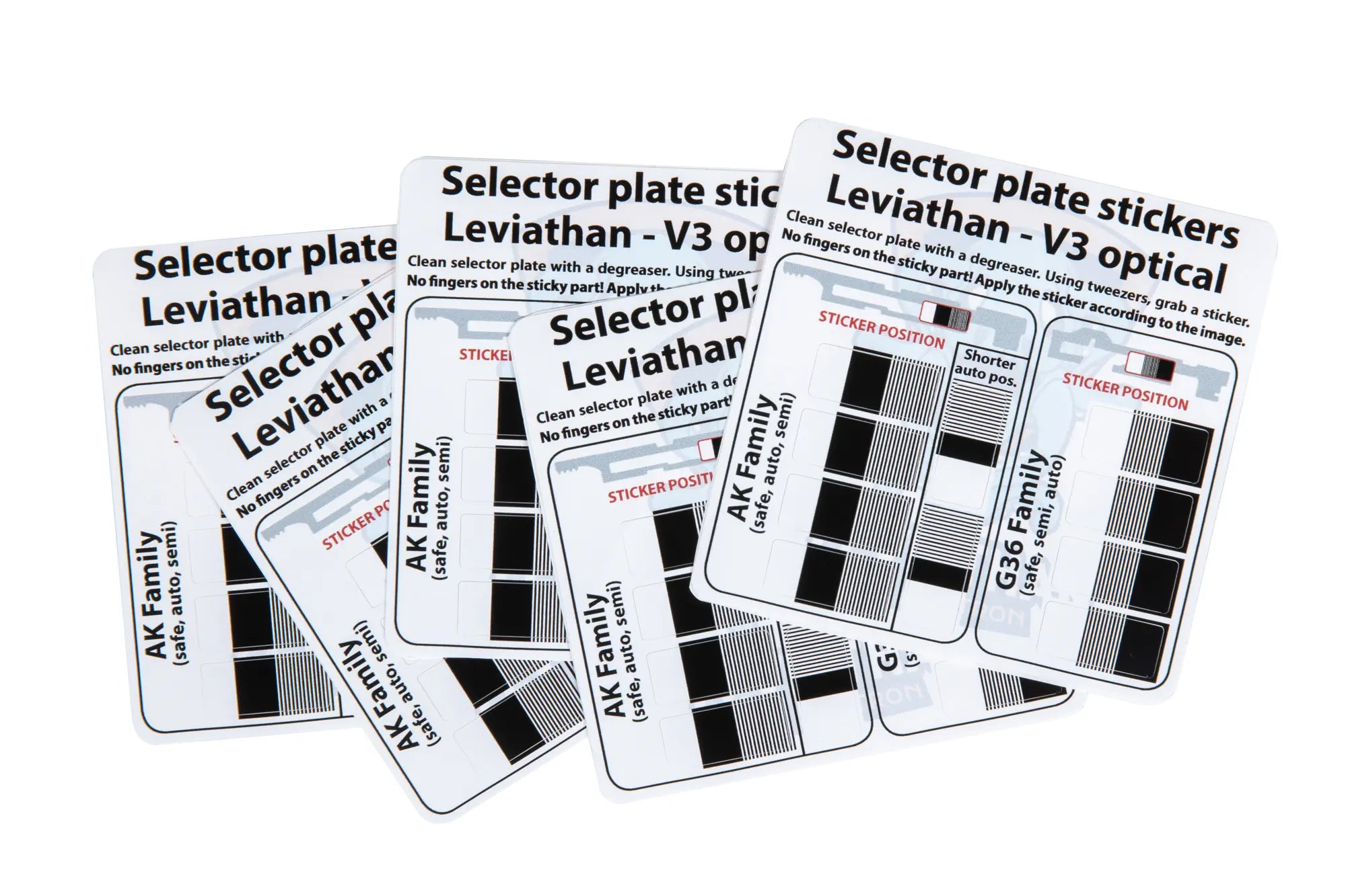 V3 Optical ETU Selector Sticker Set - Replacement Stickers for Jefftron ...