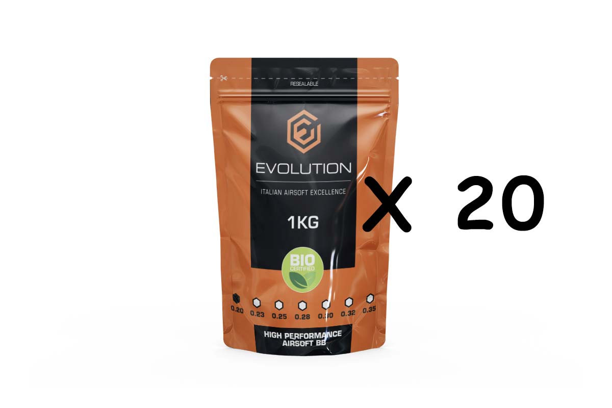 Biodegradable BBs Pellets 20kg Evolution Airsoft