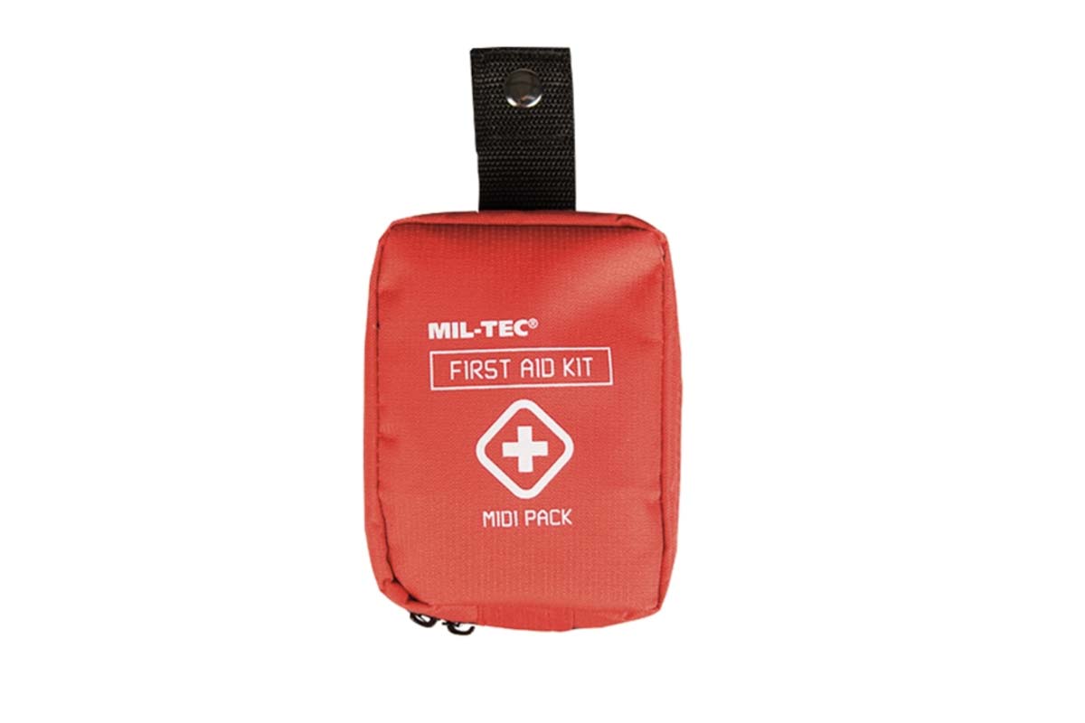 Red First Aid Midi Pack With Pouch Miltec